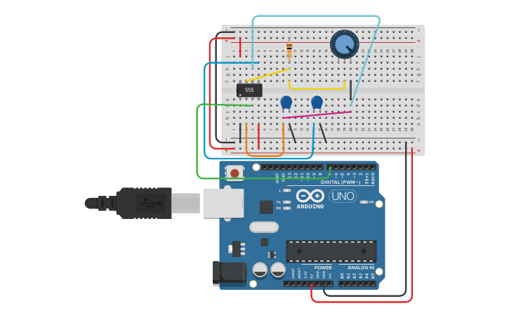 Circuit design timer ne555 | Tinkercad Circuit design timer ne555 | Tinkercad