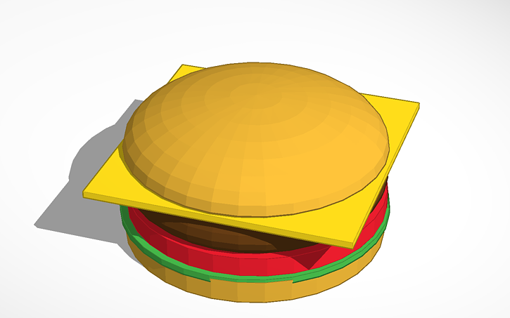 3D design Burger - Tinkercad