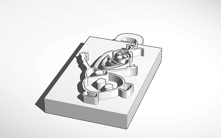 3D design Olaf Keychain - Tinkercad