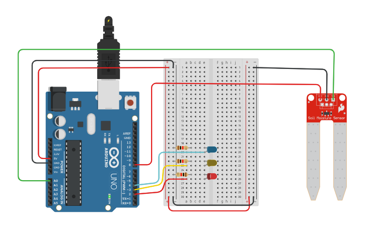 Circuit design Humidity sensor - Tinkercad