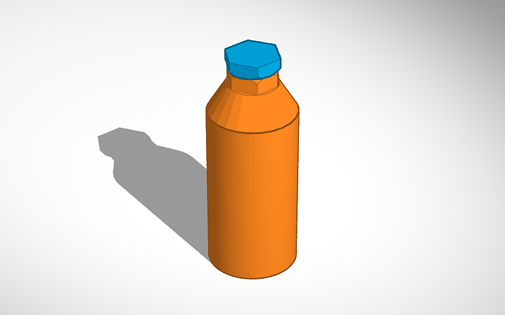 3D design water bottle - Tinkercad