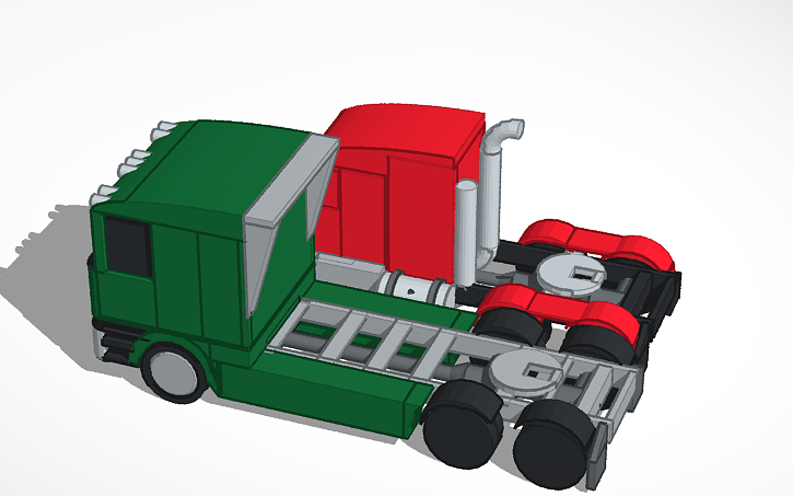 3D design European style truck | Tinkercad