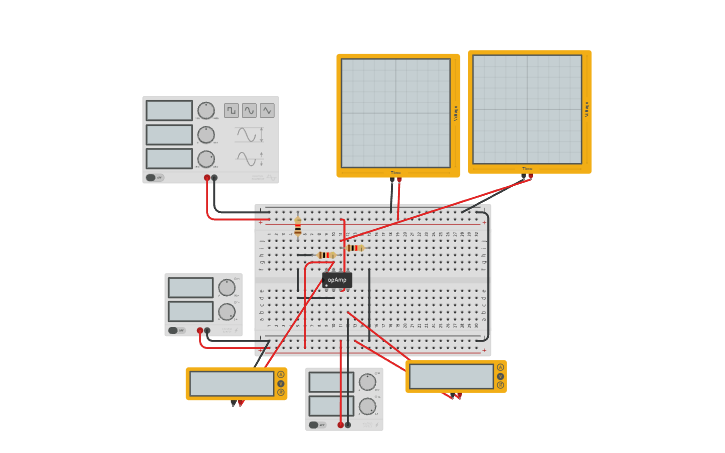 Circuit design Closed Loop Non-Inverting Op Amp - Tinkercad
