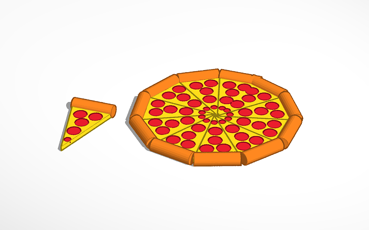 3D design Pizza - Tinkercad