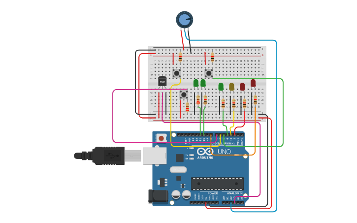 Circuit design MICRO LETTER C - Tinkercad