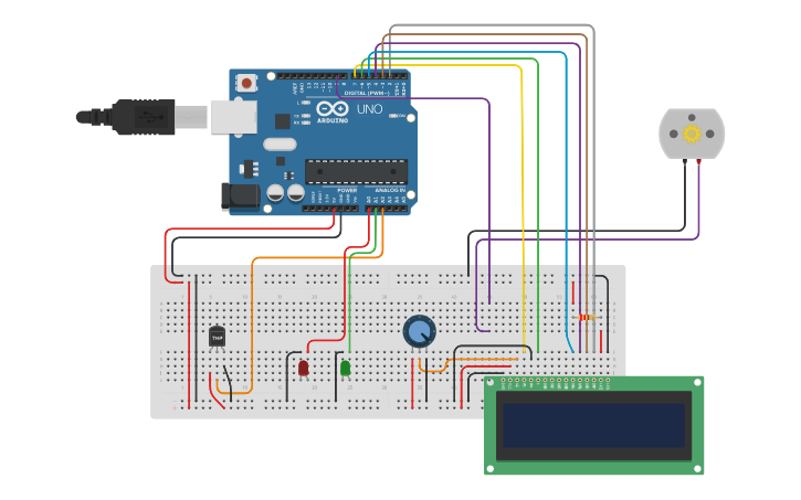 Circuit design Controlo de Climaticao - Tinkercad
