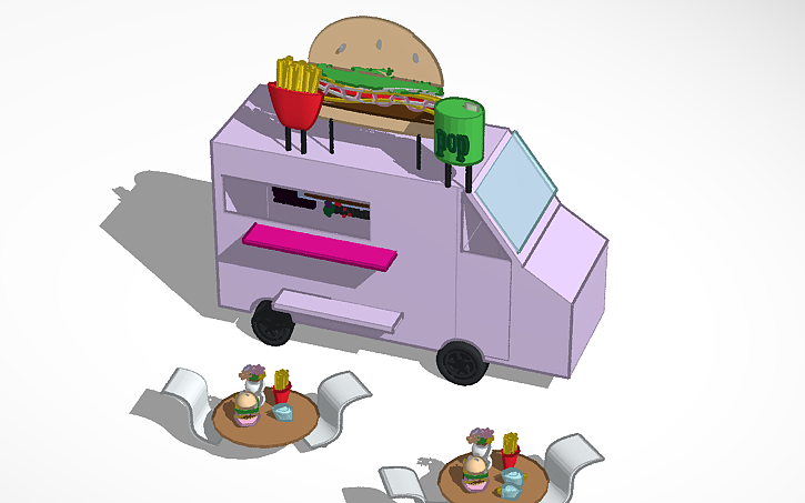 3D design Food Truck - Tinkercad