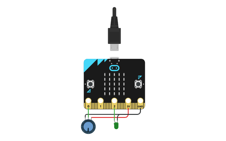 Circuit design Input/output analogico | Tinkercad