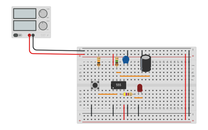 Circuit design TIMER 555 | Tinkercad