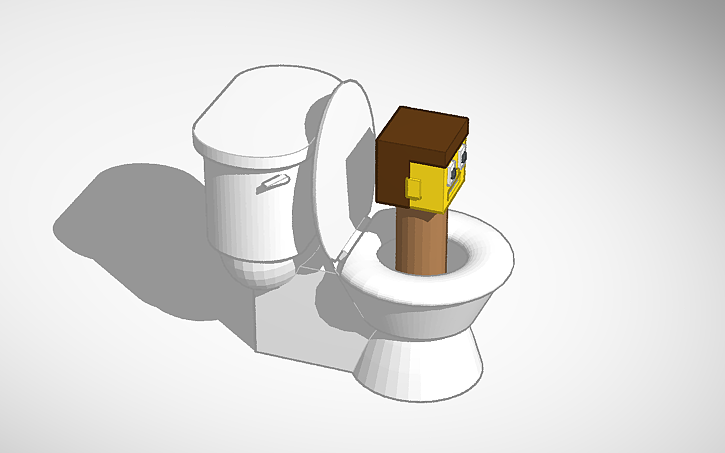 3D design Skibidi Toilet - Tinkercad