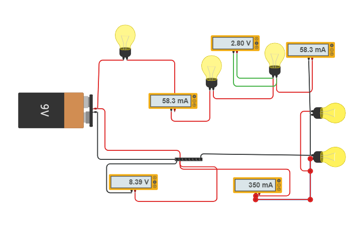 Circuit Design Series Parallel Circuit Tinkercad