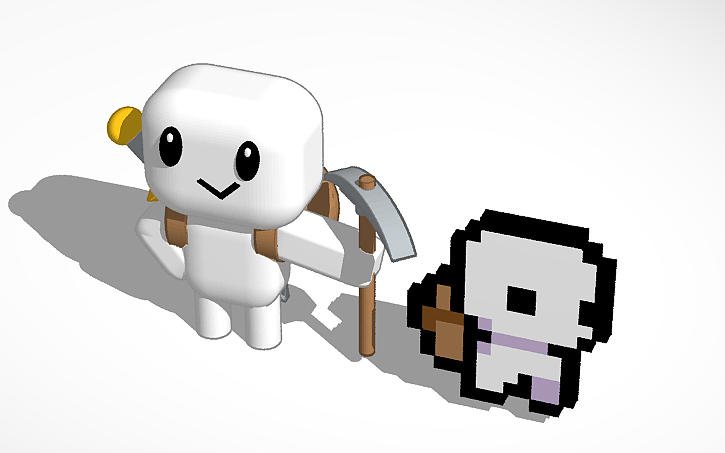 3D design Forager Charater pixel and 3D | Tinkercad