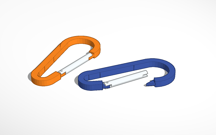 3D design Carabiner Clip - Tinkercad