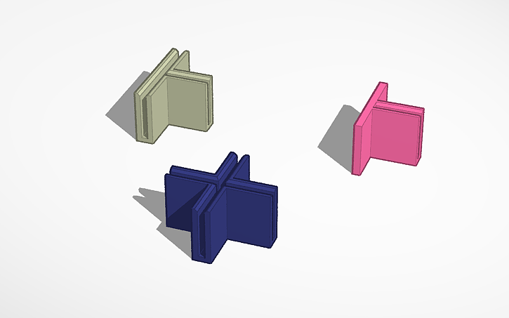 3D design drawer connectors - Tinkercad
