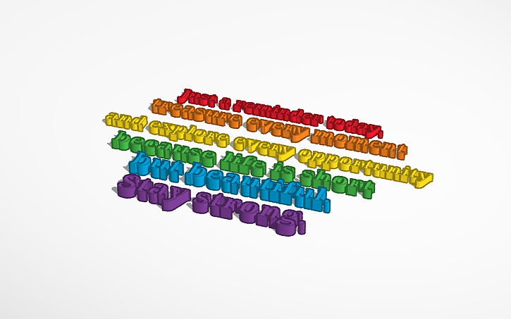 3D design A reminder - Tinkercad