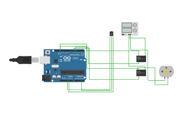 Circuit design smart home automation system - Tinkercad