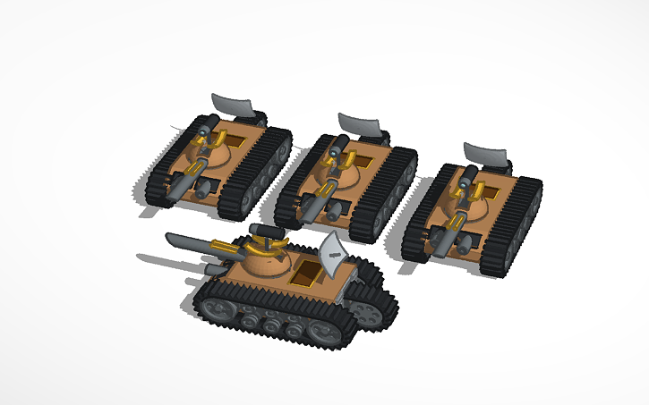 3D design invasion tanks | Tinkercad