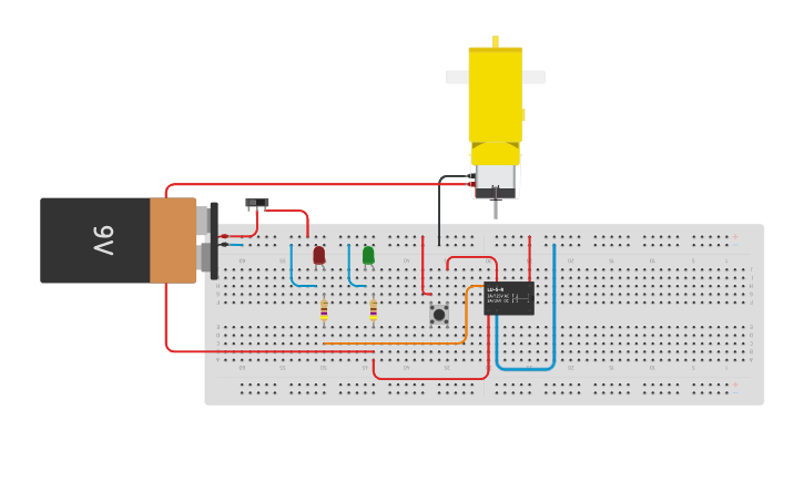Circuit design circuito básico con relé - Tinkercad