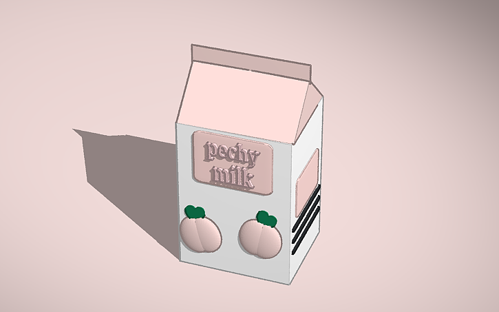 3D design ₊‧°𐐪♡𐑂°‧₊ peachy milk ₊‧°𐐪♡𐑂°‧₊ - Tinkercad