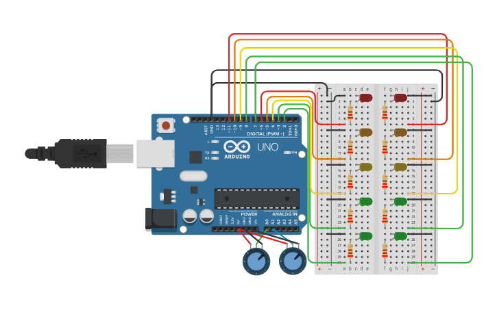 Circuit Design Vu Meter Tinkercad