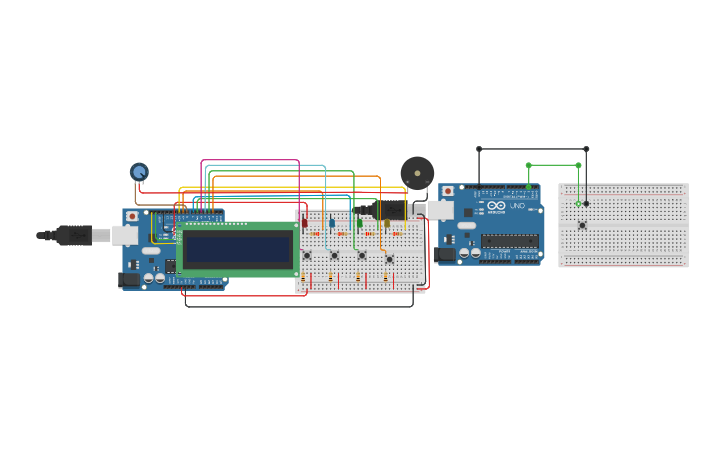 Circuit design Simon V1 - Tinkercad