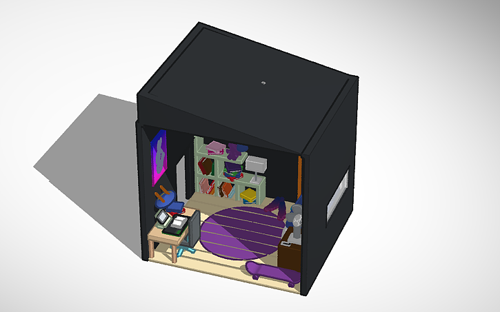 3D design Casual student room desighn - Tinkercad