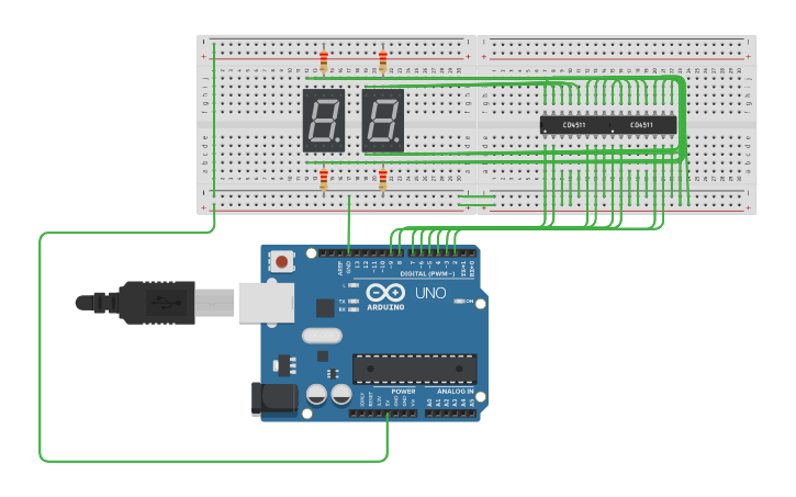 Circuit design 00-99_use cd4511 - Tinkercad