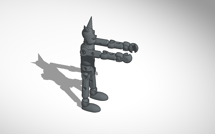3D design articulating man - Tinkercad