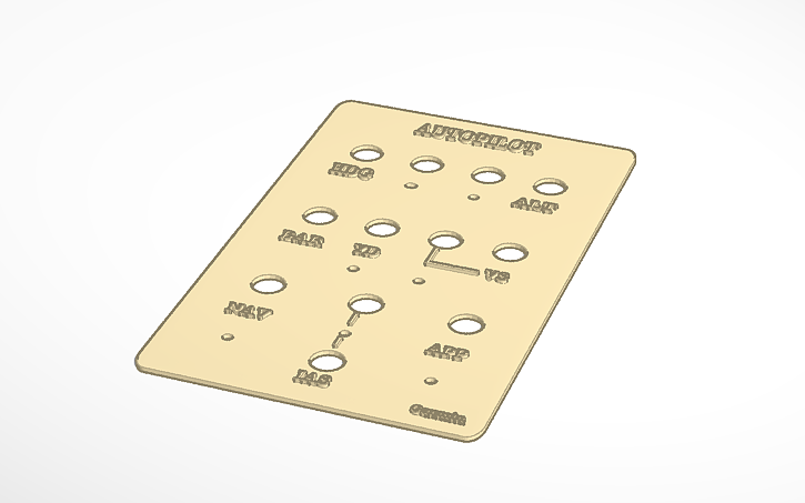 3D design Panel_Autopilot | Tinkercad