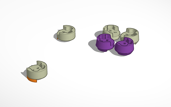 3D design Cinerat TPU Feet - Tinkercad