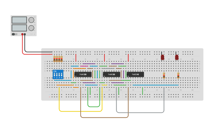 Circuit design FULL ADDER | Tinkercad