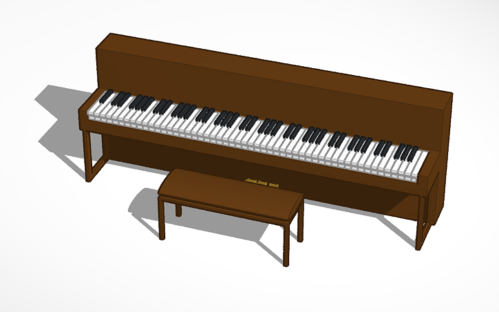 3D design piano - Tinkercad