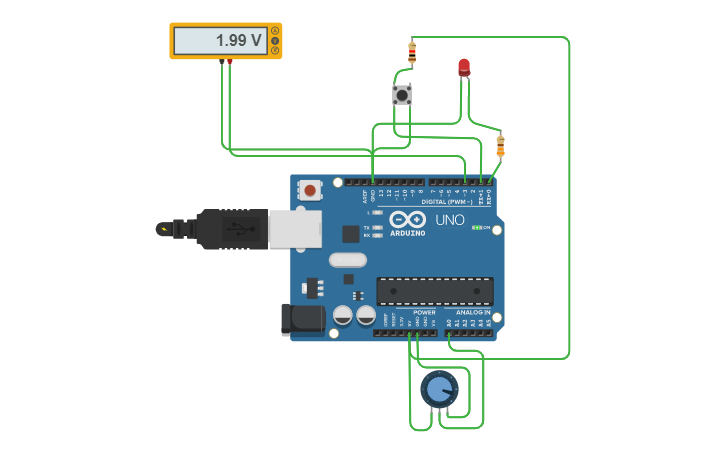 Circuit design Monitor serial | Tinkercad