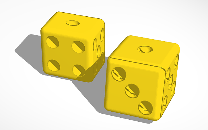 3D design Create a dice - Tinkercad