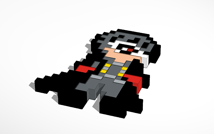 3D design 8-Bit Persona Characters - Tinkercad