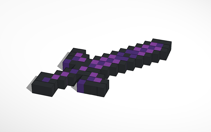 3D design Minecraft sword - Tinkercad