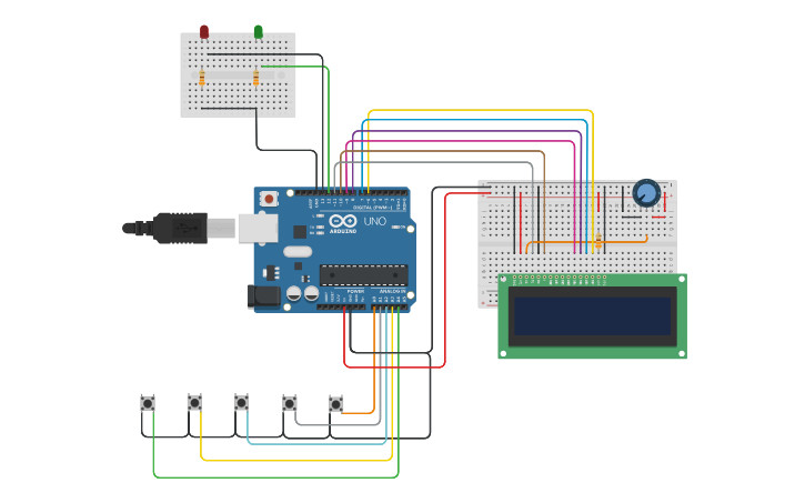 Circuit design Electronic voting machine - Tinkercad