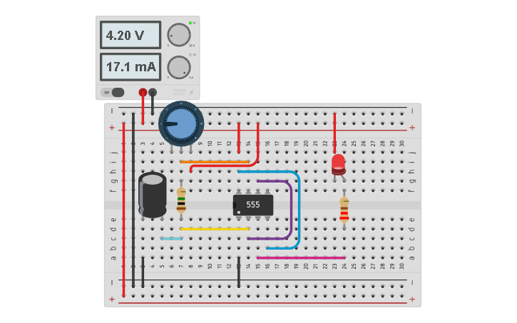 Circuit Design 555 Tinkercad