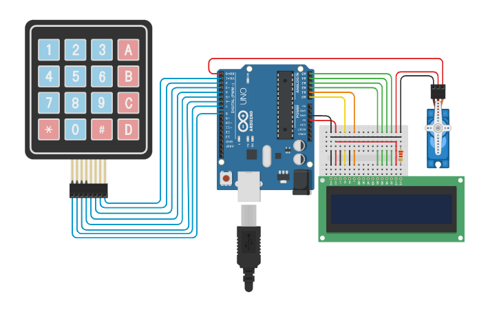 Circuit design Combinational Lock by Menish - Tinkercad Circuit design Combinational Lock by Menish - Tinkercad