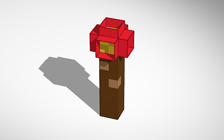 3D design Minecraft Redstone Torch - Tinkercad