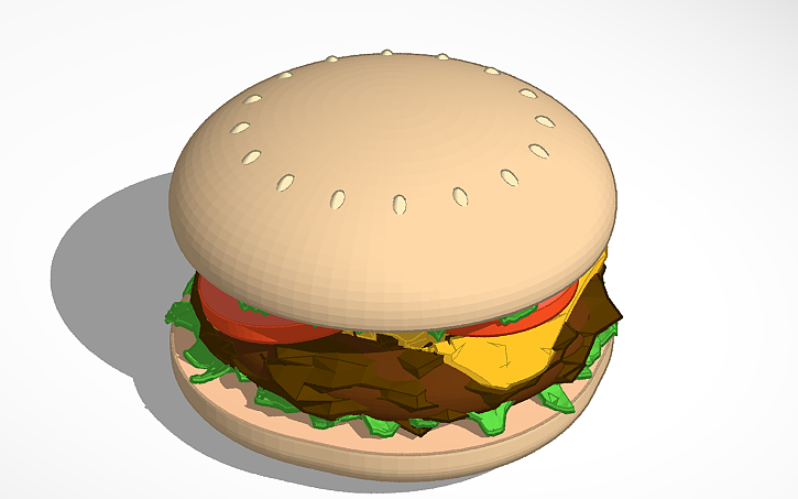 3D design Hamburger | Tinkercad