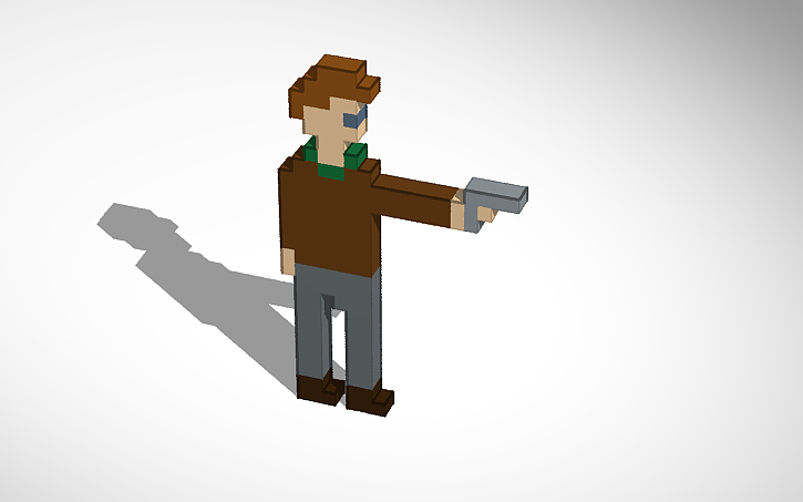 3D design simple character sprite - Tinkercad