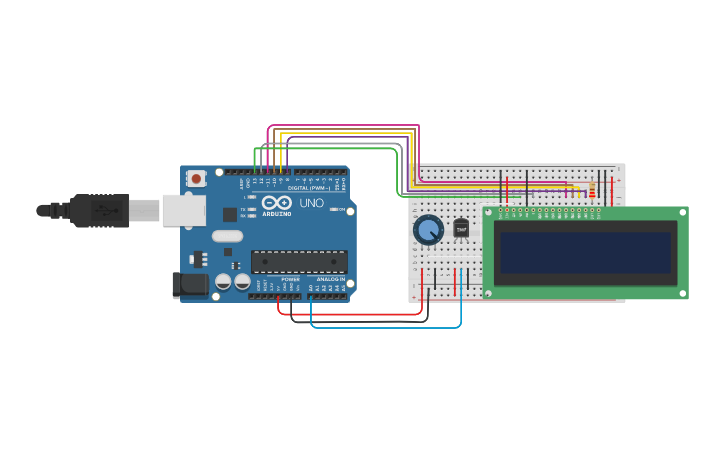 Circuit design Temperatur Sensors - Tinkercad
