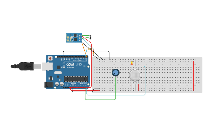 Circuit design ESP8266_Humo_testeo | Tinkercad