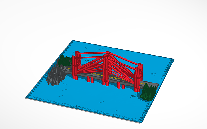 3D design bridge - Tinkercad
