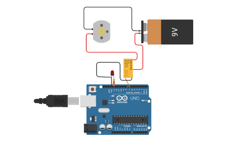 Circuit design Action and Serial Control | Tinkercad