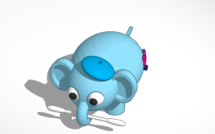 3D design Painting Elephant - Tinkercad