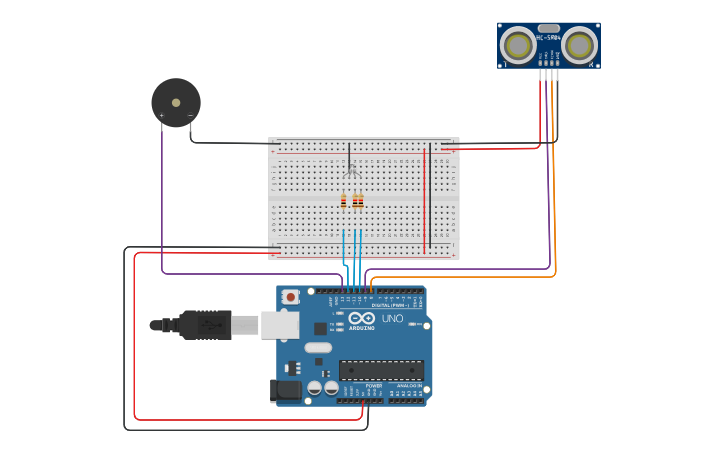 Circuit design PRACTICAL TEST 1 (NUR AIDA FARISA) - Tinkercad