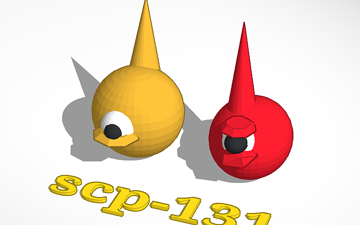 3D design eye pods ``scp-131`` - Tinkercad