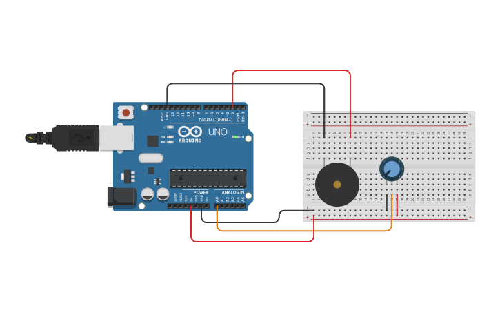 Circuit design Notas musicales 1005 | Tinkercad